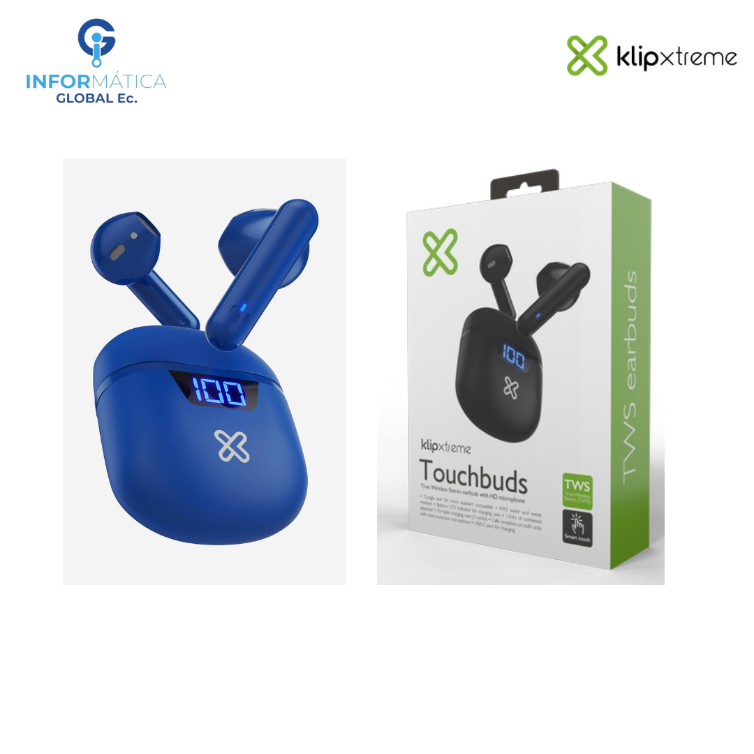 AURICULARES INAL. BLUETOOTH KLIP XTREME TOUCHBUDS KTE-006 - Informática Global Ec.